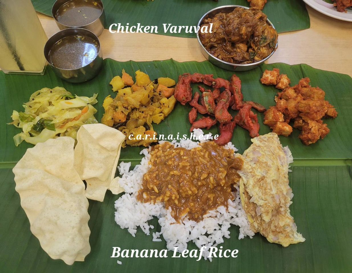 Curry Leaf Restaurant Banana Leaf Rice Dinner | Chiefeater.com